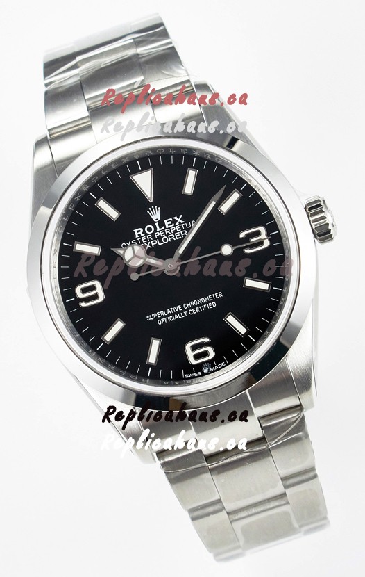 THEHAUSCA102024-10371 Rolex Explorer I Super Clone M124270 Black Dial ...